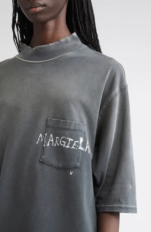 Maison Margiela Graffiti Logo T-Shirt - Washed Black | Editorialist